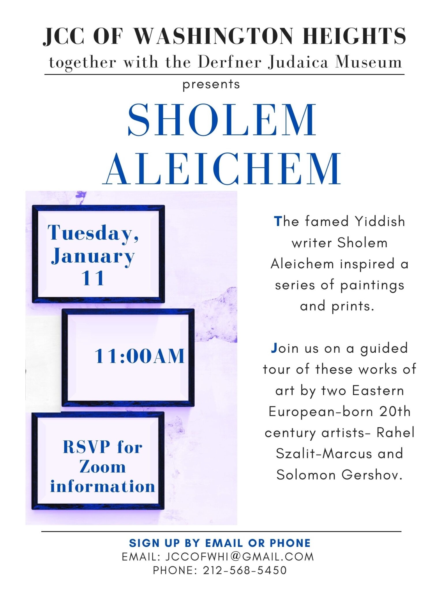 Virtual Tour Sholem Aleichem – January 11, 2022 - Jewish Community ...